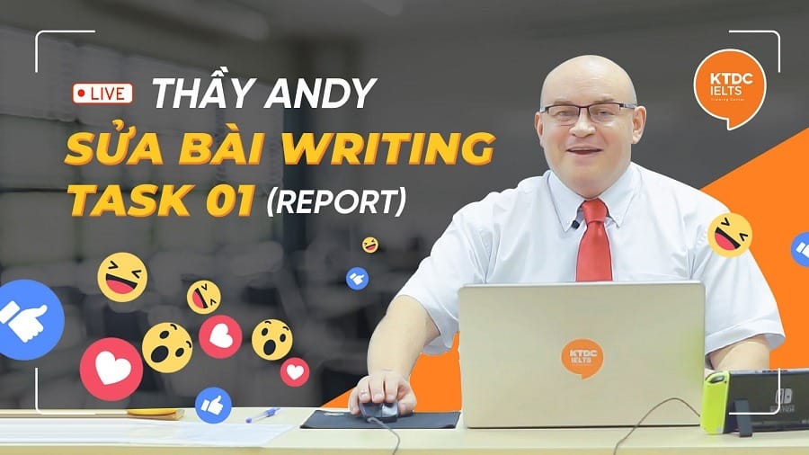 Mr. Andy do writing task 1 (report) correction